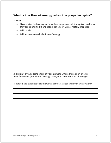 Energy Transformation Worksheet 6th Grade